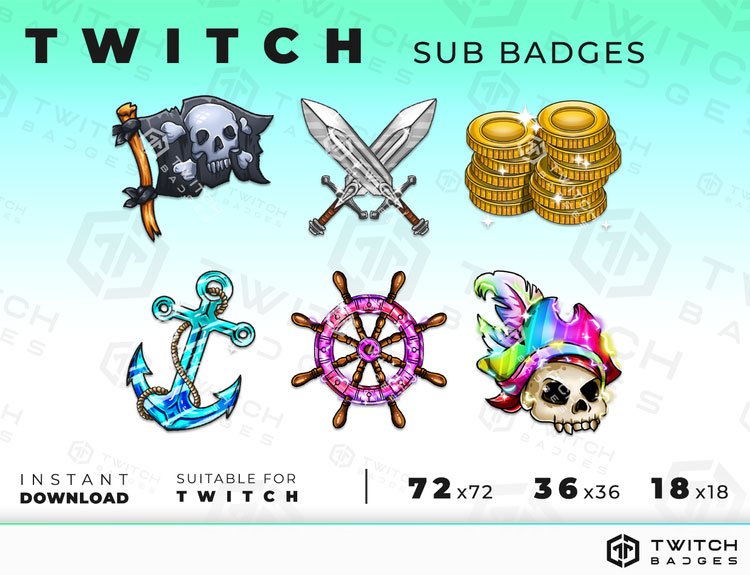Twitch Sub Badges/Free Sub Badges