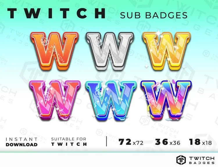 Letter M twitch badges — Twitchbadges