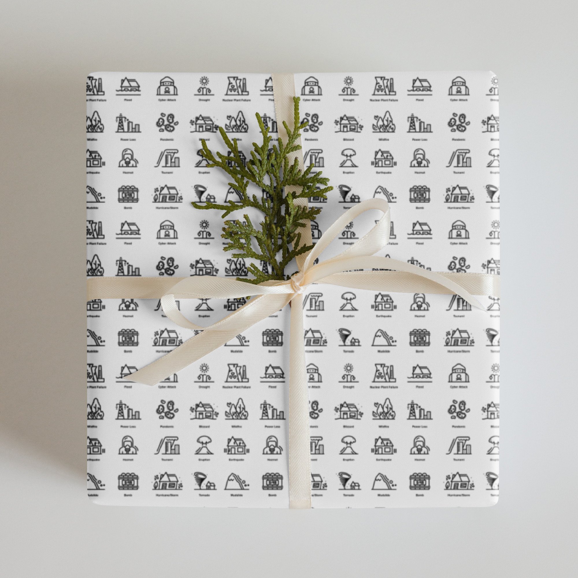 Disaster Icons Wrapping Paper Sheets — The Readiness Lab