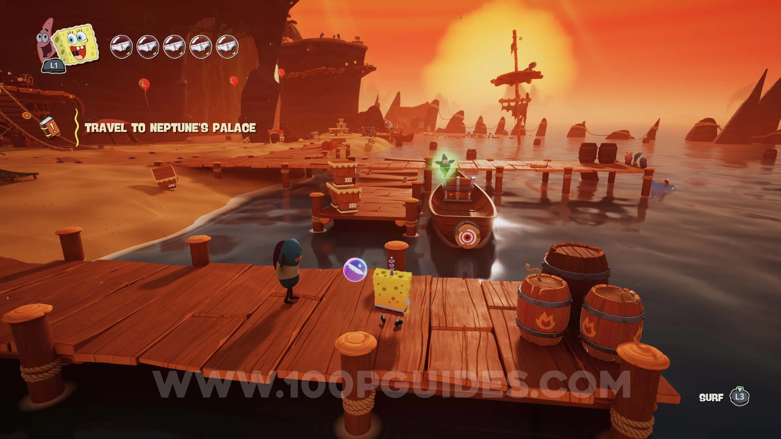 SpongeBob SquarePants: Titans Of The Tide Goldfish Island All Chests ...