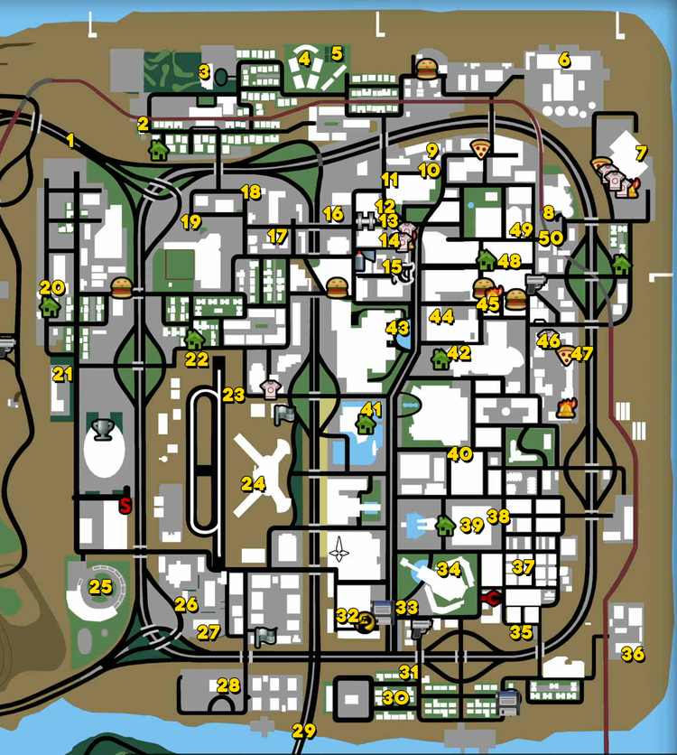 Grand Theft Auto San Andreas Definitive Edition All Horseshoe Locations ...