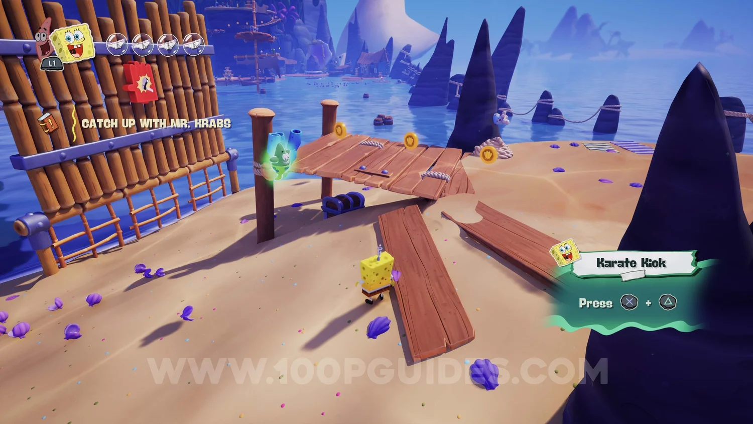 SpongeBob SquarePants: Titans Of The Tide Goldfish Island All Chests ...