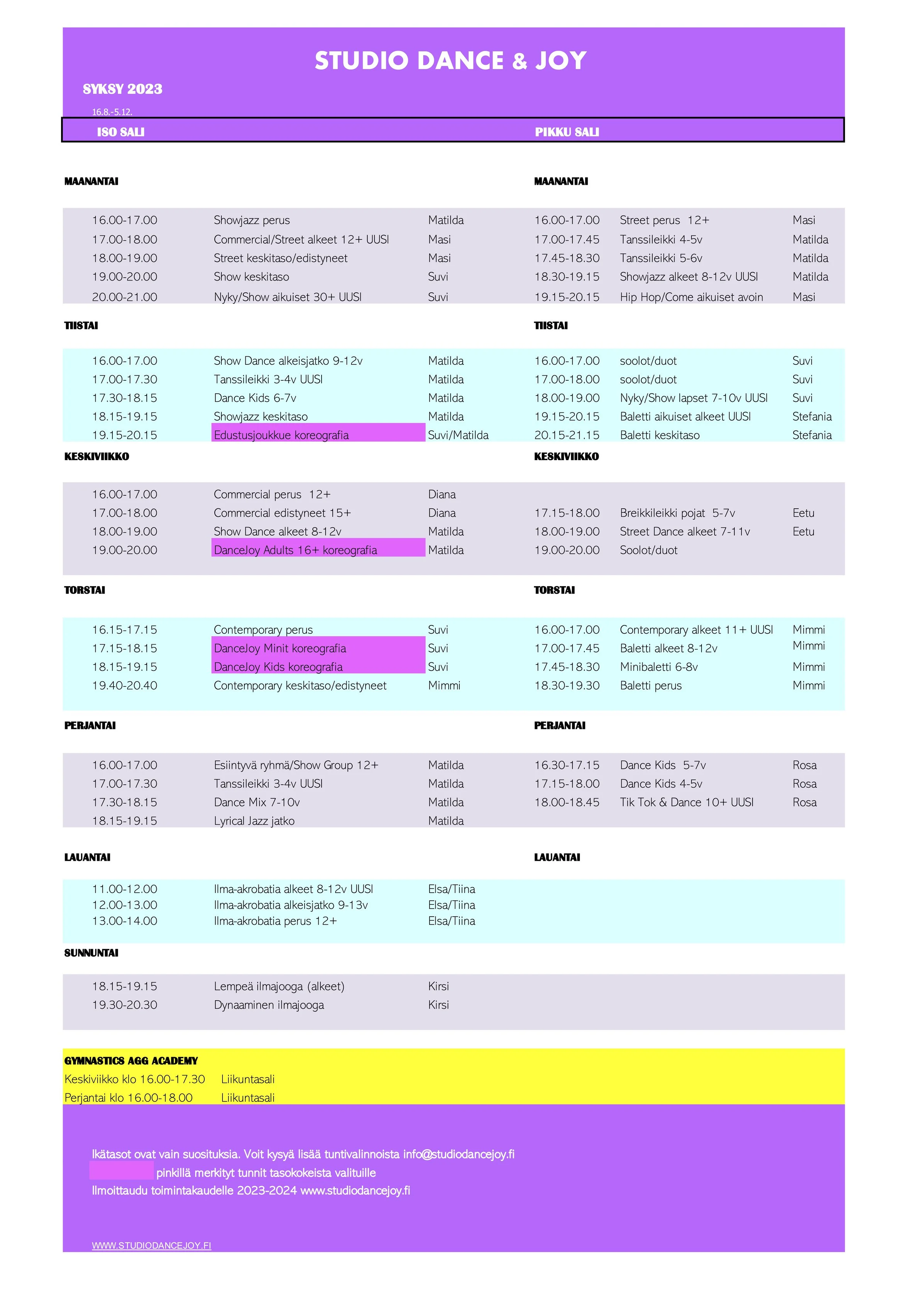 Tanssistudio tanssikoulu ilmoittaudu Riihimäki lukujärjestys tunnit ...