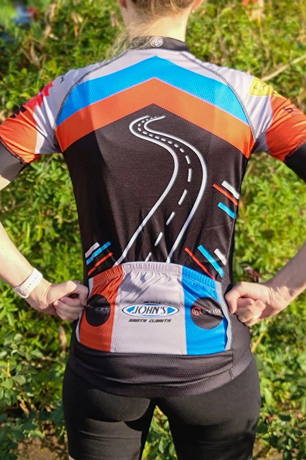 Finish The Ride Electric Blue Bicycle Jersey — Streets Are For Everyone