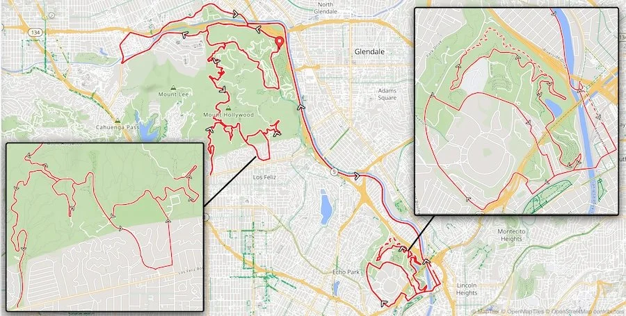Finish The Ride and Run Griffith Park Route Maps — Streets Are For Everyone