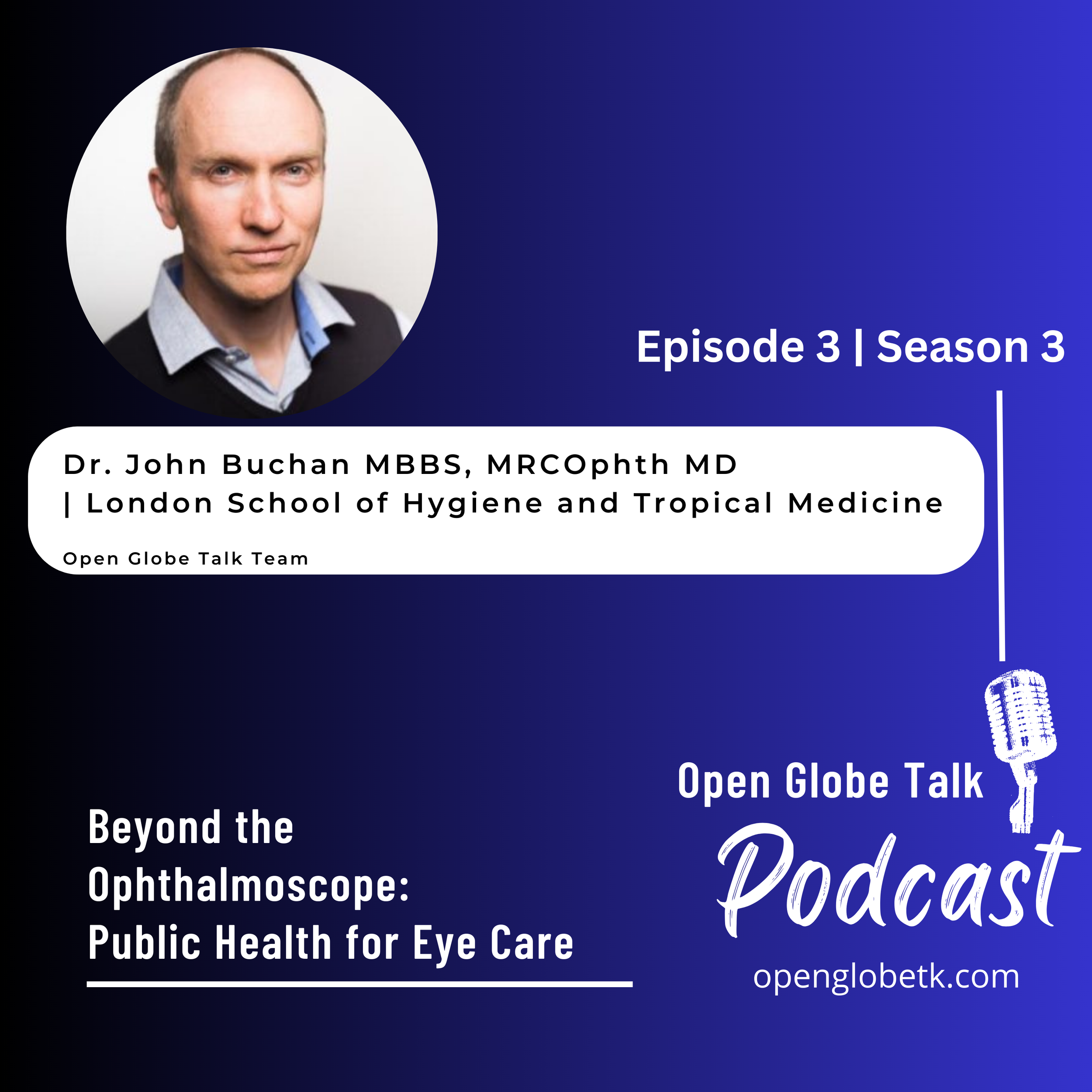 Episode 38: Dr. John Buchan MBBS, MRCOphth MD — Open Globe Talk with Rizul