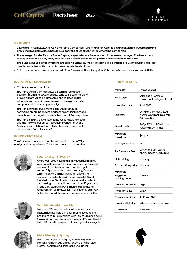 About the Fund — Colt Capital
