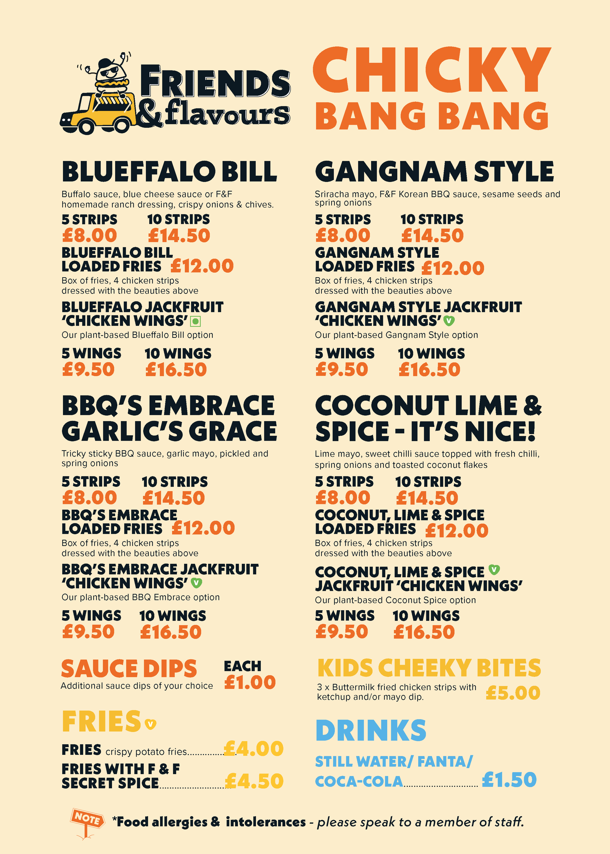 Our Menu | Friends and Flavours | Aylesbury — Friends and Flavours