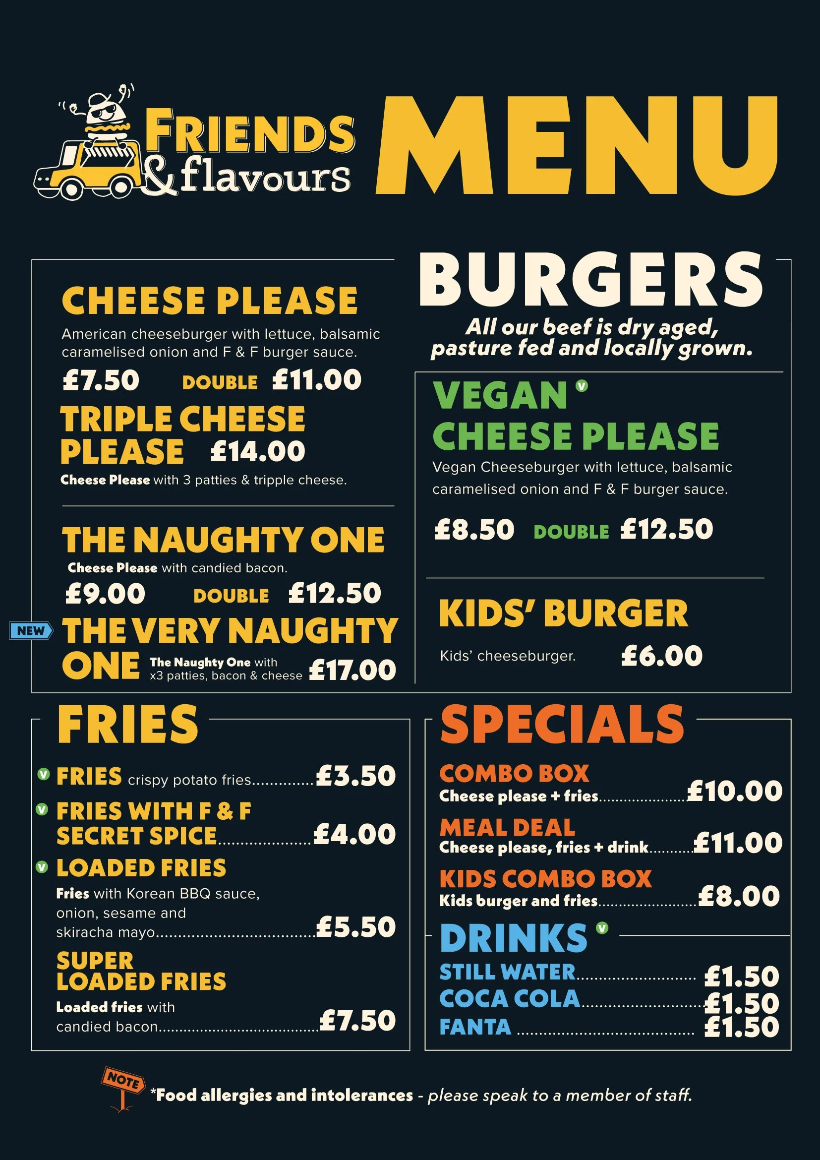 Our Menu | Friends and Flavours | Aylesbury — Friends and Flavours