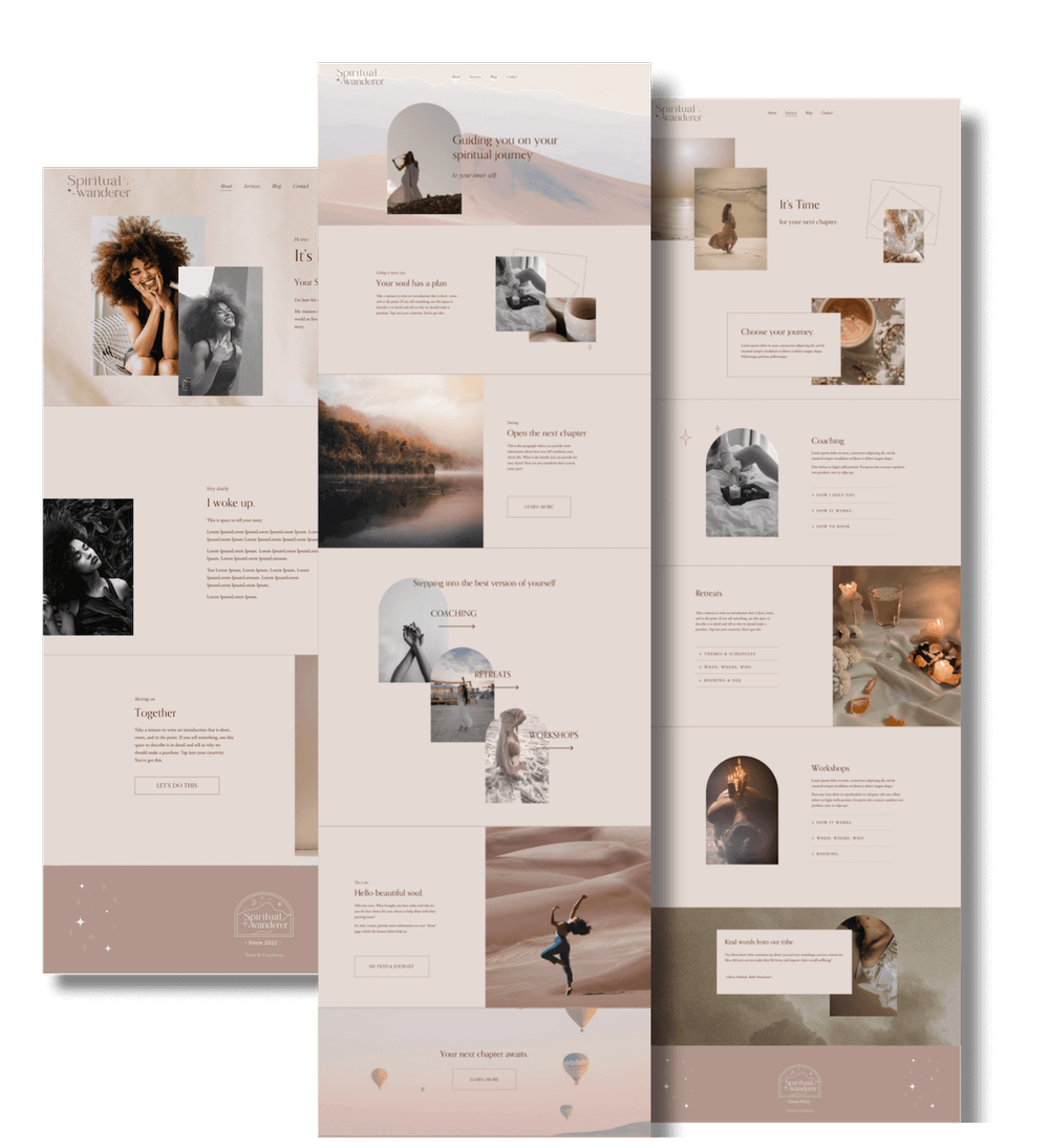 Squarespace Website Template for Spirituals