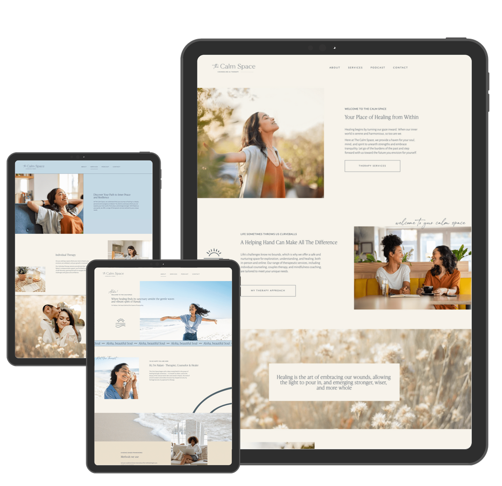 Therapist Squarespace Website Template for Therapists and Counselors