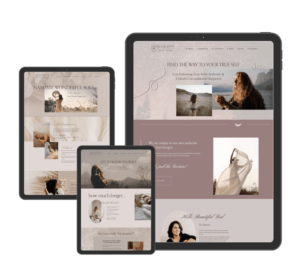 Branding and Squarespace Website Design for Human Design Coach