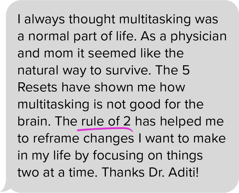 The 5 Resets — Dr. Aditi Nerurkar