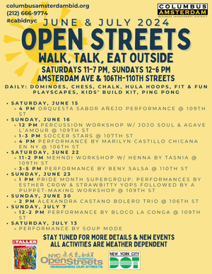 June/July Open Streets — Columbus-Amsterdam BID