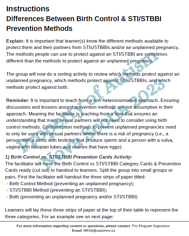 Differences between Birth Control & STI/STBBI Prevention Methods ...