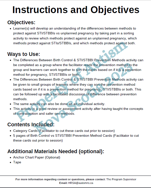 Differences between Birth Control & STI/STBBI Prevention Methods ...
