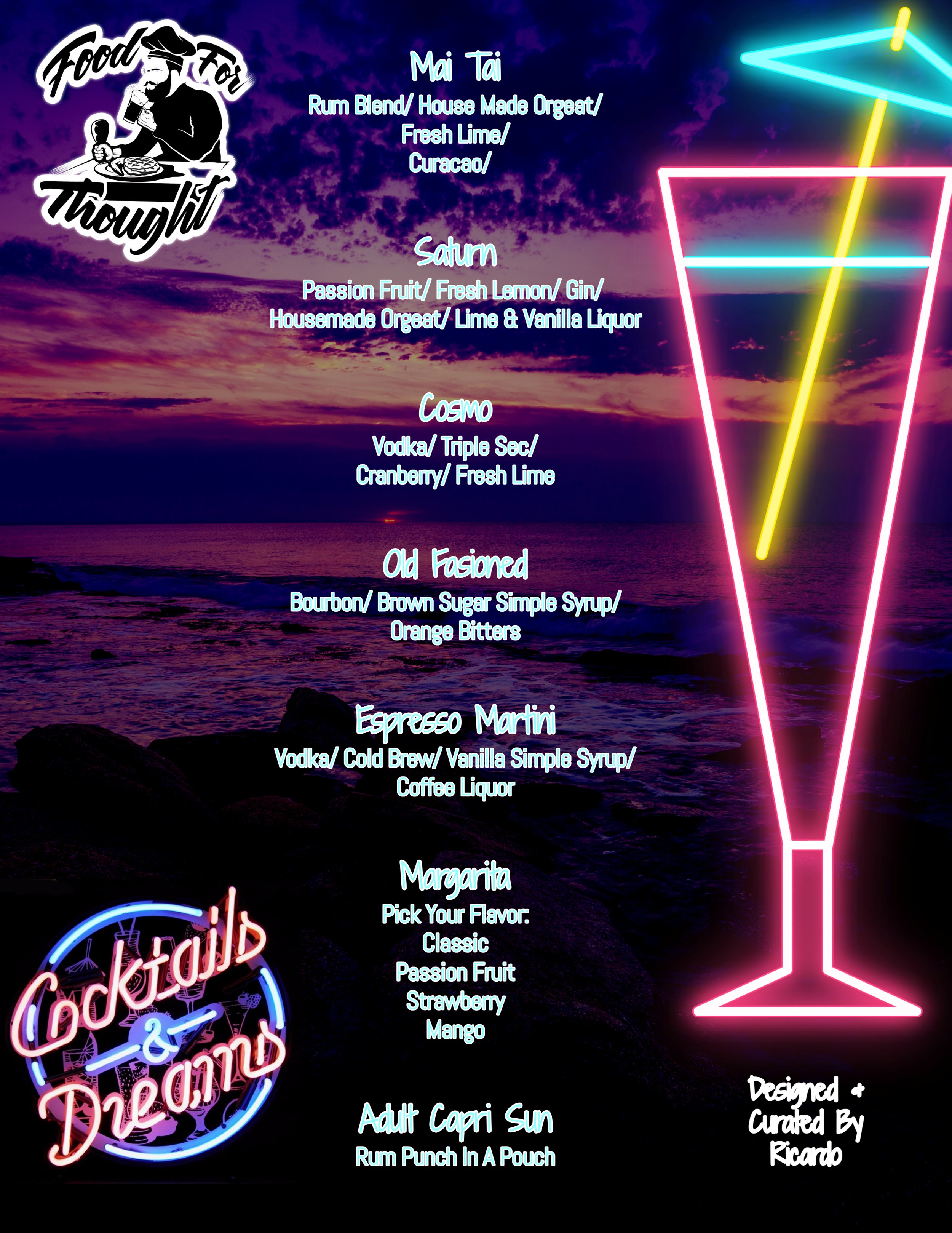 Menus — ODD BY NATURE BREWING