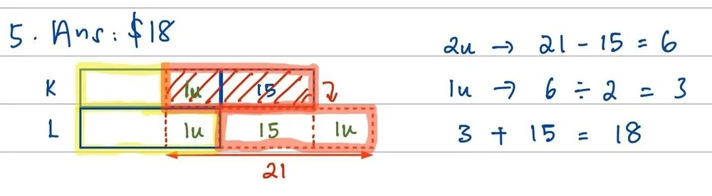 PSLE Math 2018 Paper 2 Question 5