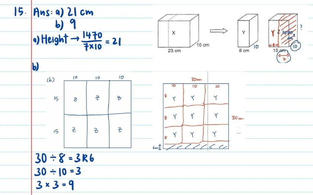 PSLE Math 2016 Paper 2 Question 15