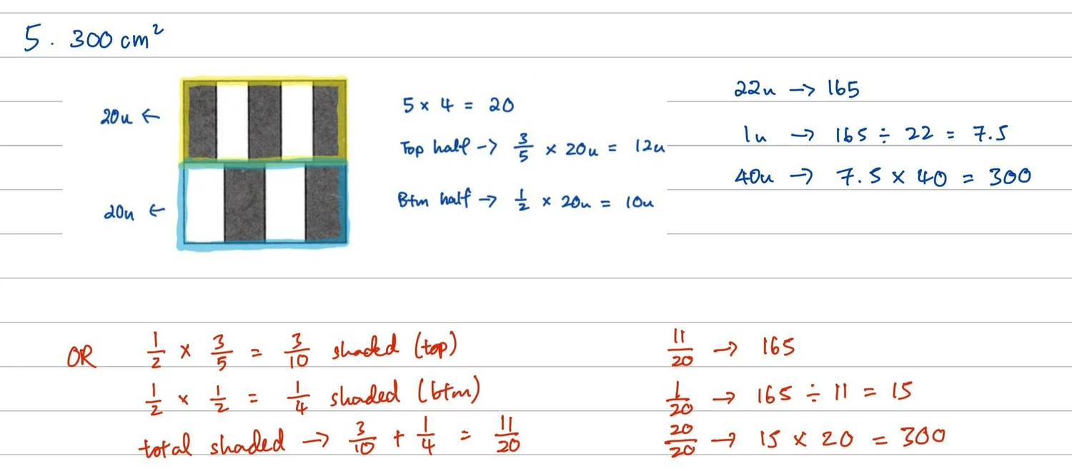 PSLE Math 2020 Paper 2 Question 5