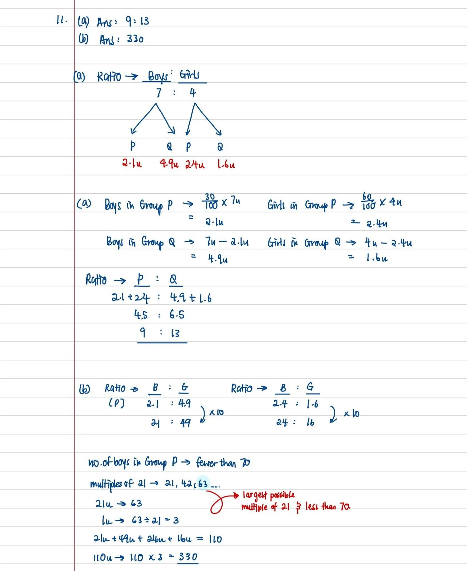 PSLE Math 2021 Paper 2 Question 11