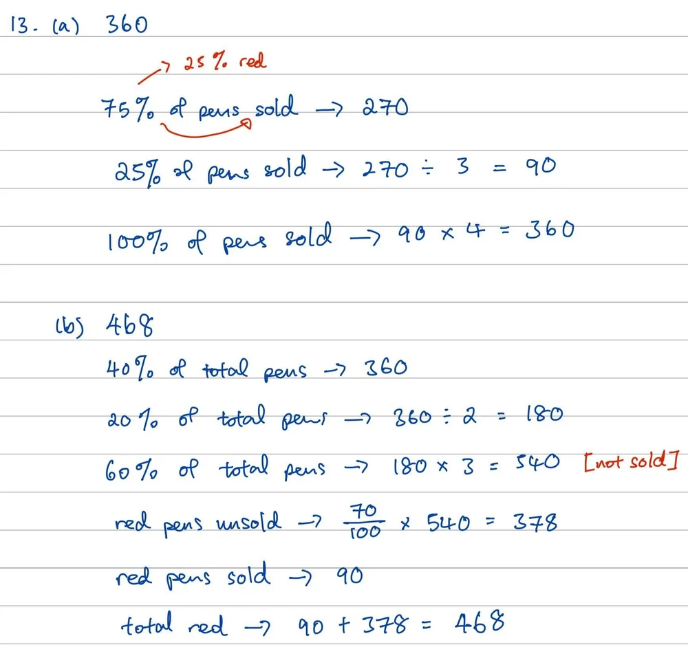 PSLE Math 2020 Paper 2 Question 13