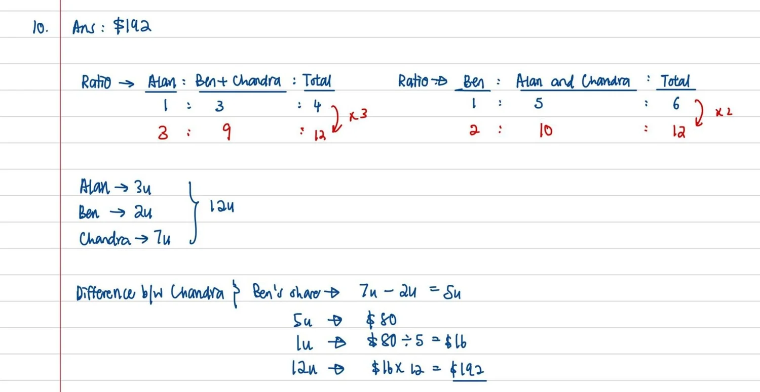 PSLE Math 2021 Paper 2 Question 10