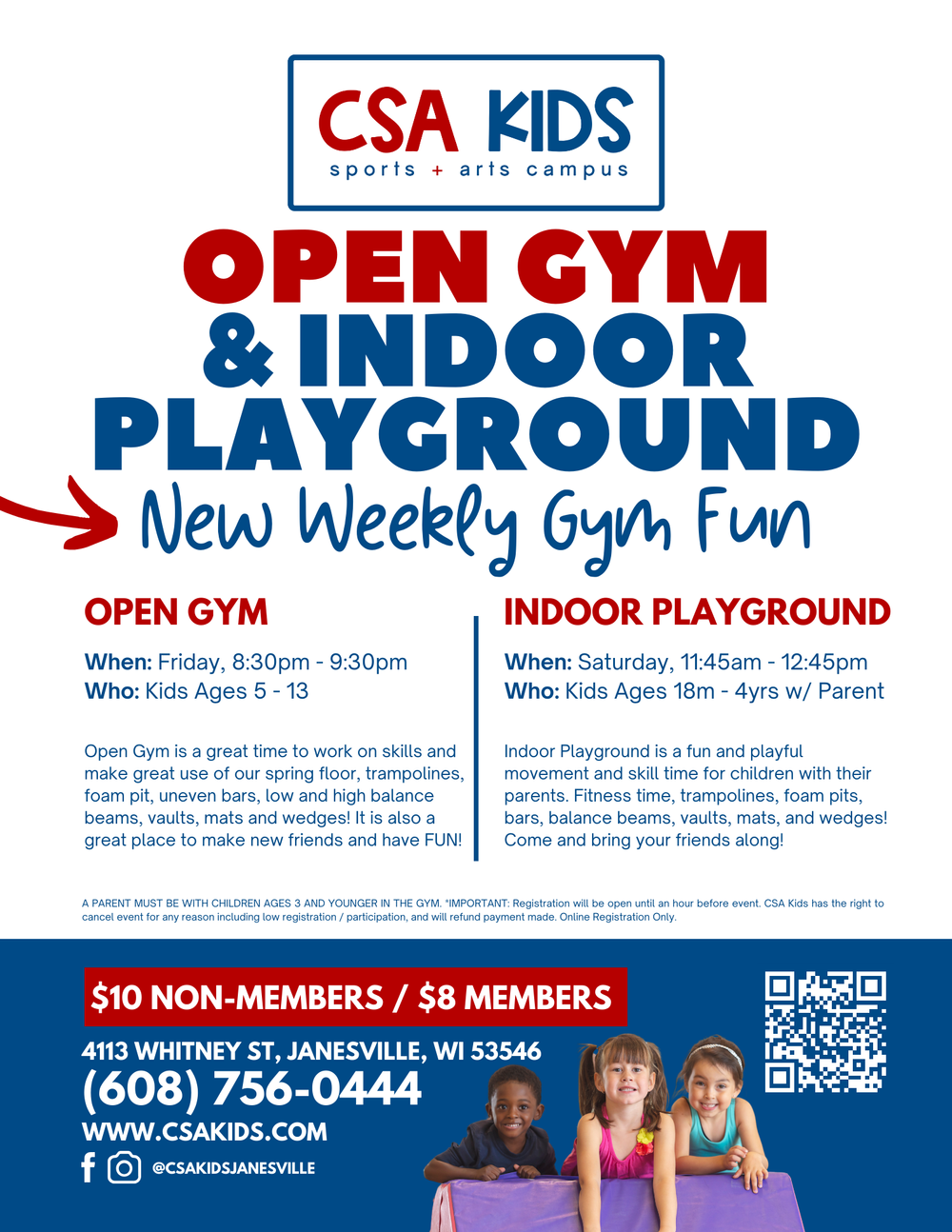 CSA Kids Sports + Arts Campus: Gymnastics, Ninja, Tumbling + Trampoline ...