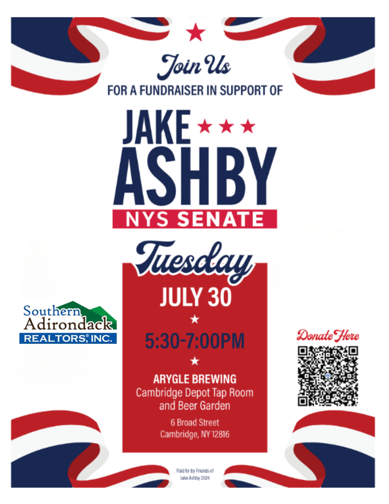 Jake Ashby for Senate Networking Event — Southern Adirondack REALTORS®
