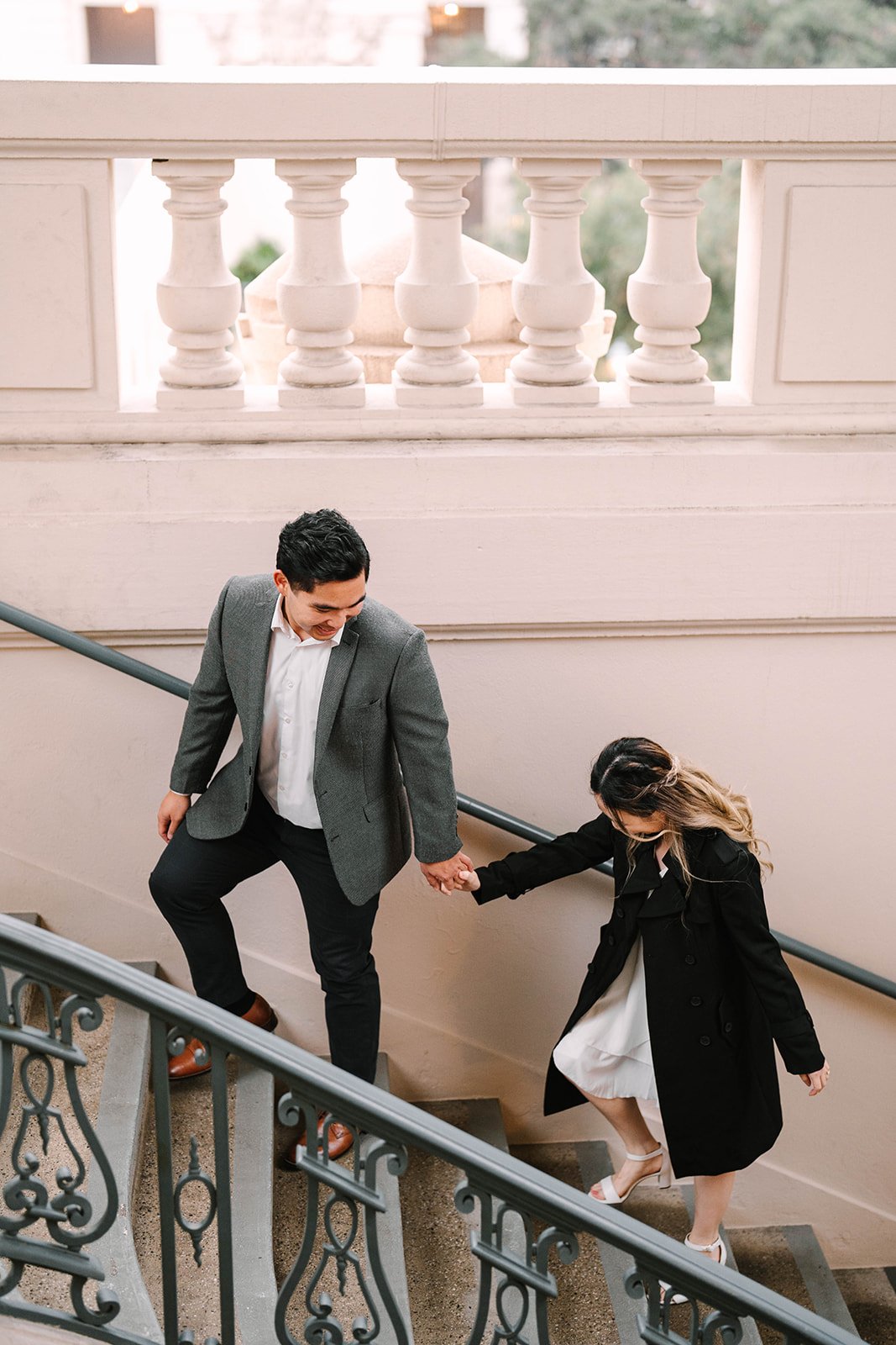Perfect Rainy-Day Engagement Session at Pasadena City Hall | Pamela ...