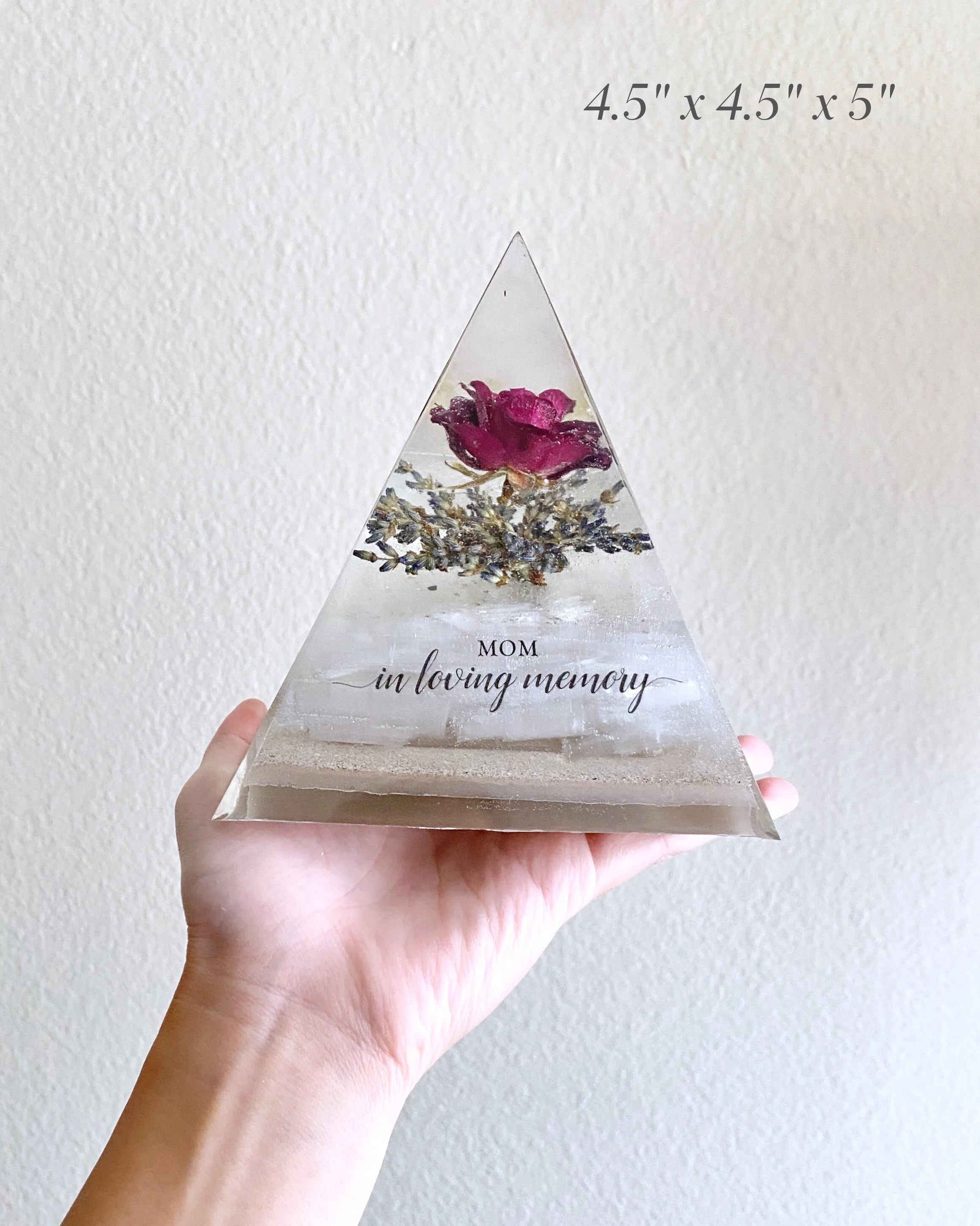 Custom Memorial Pyramid, Custom Cremation Ash Resin Pyramid, Cremation ...