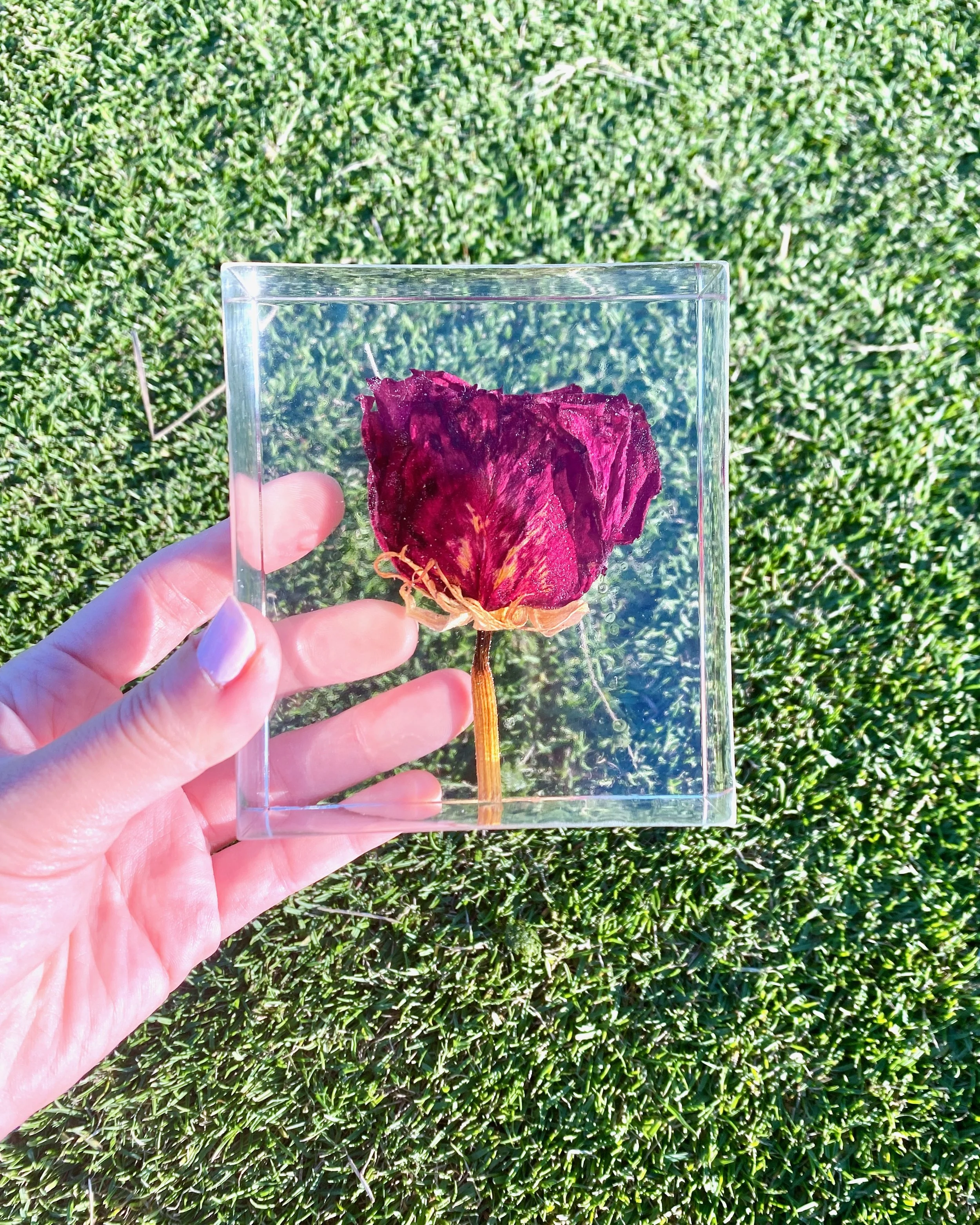 Custom Flower Bookends — MarinaMakesArt - Modern Resin Art by Marina Nara