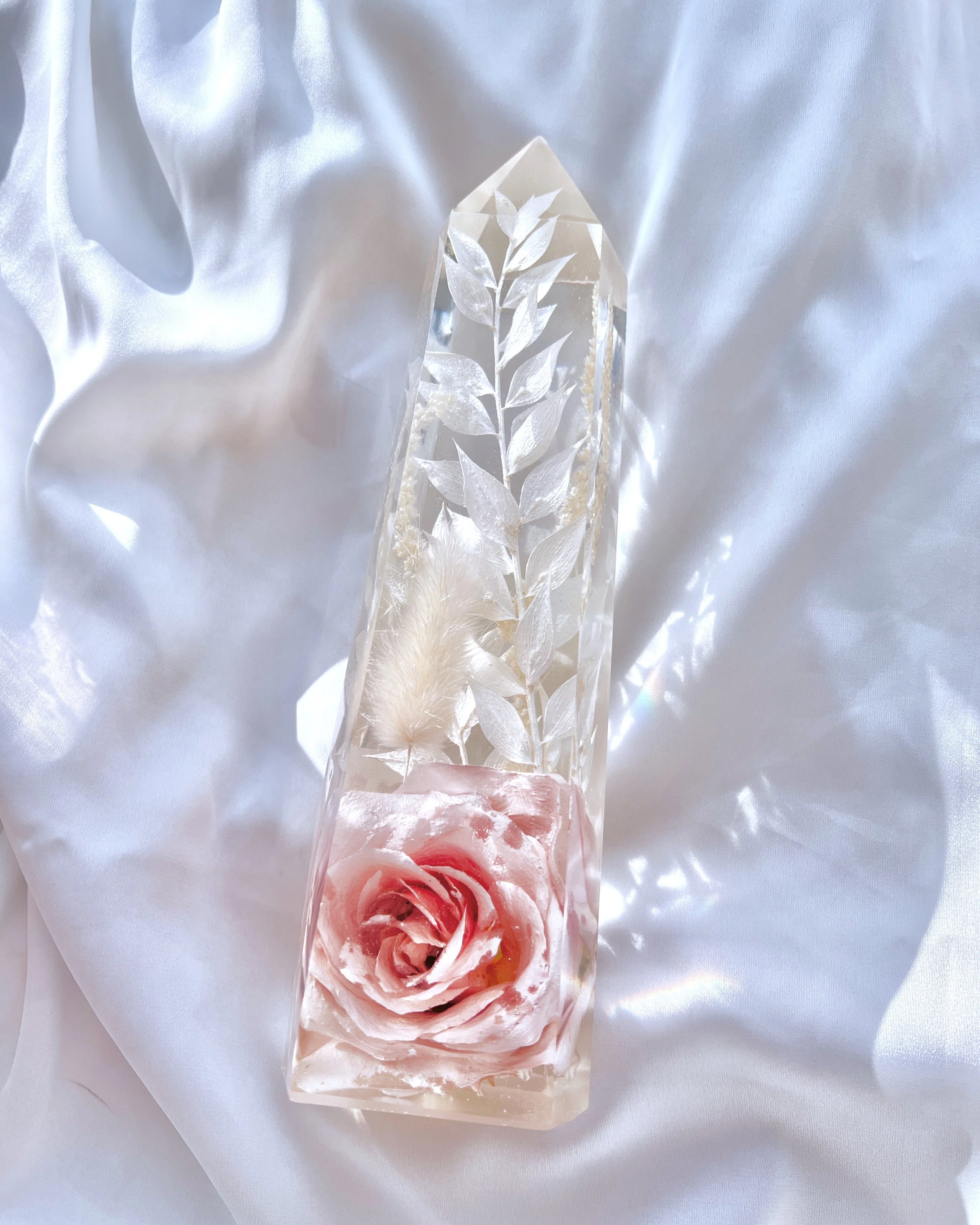 Custom Flower Bookends — MarinaMakesArt - Modern Resin Art by Marina Nara