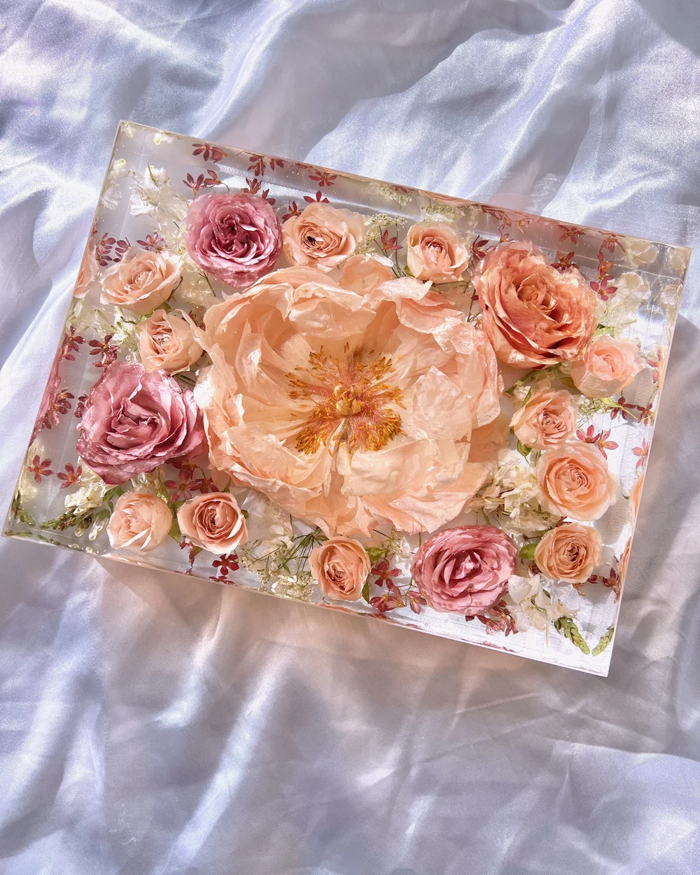 Wedding Invitation Art with Preserved Flowers — MarinaMakesArt - Modern ...