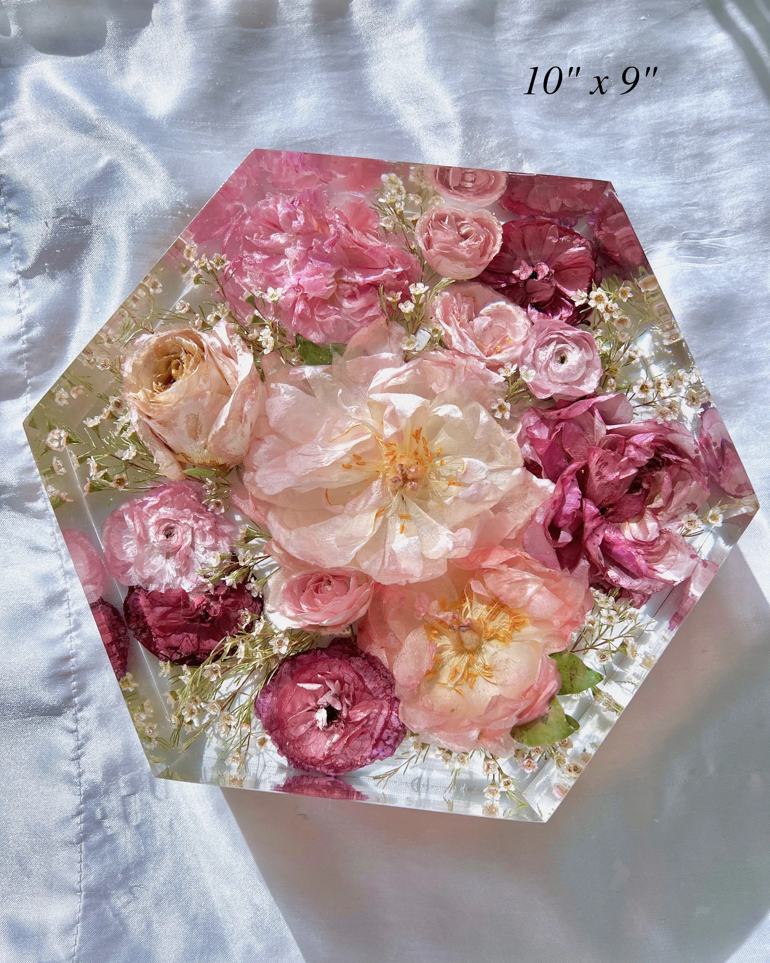 Custom Flower Bookends — MarinaMakesArt - Modern Resin Art by Marina Nara