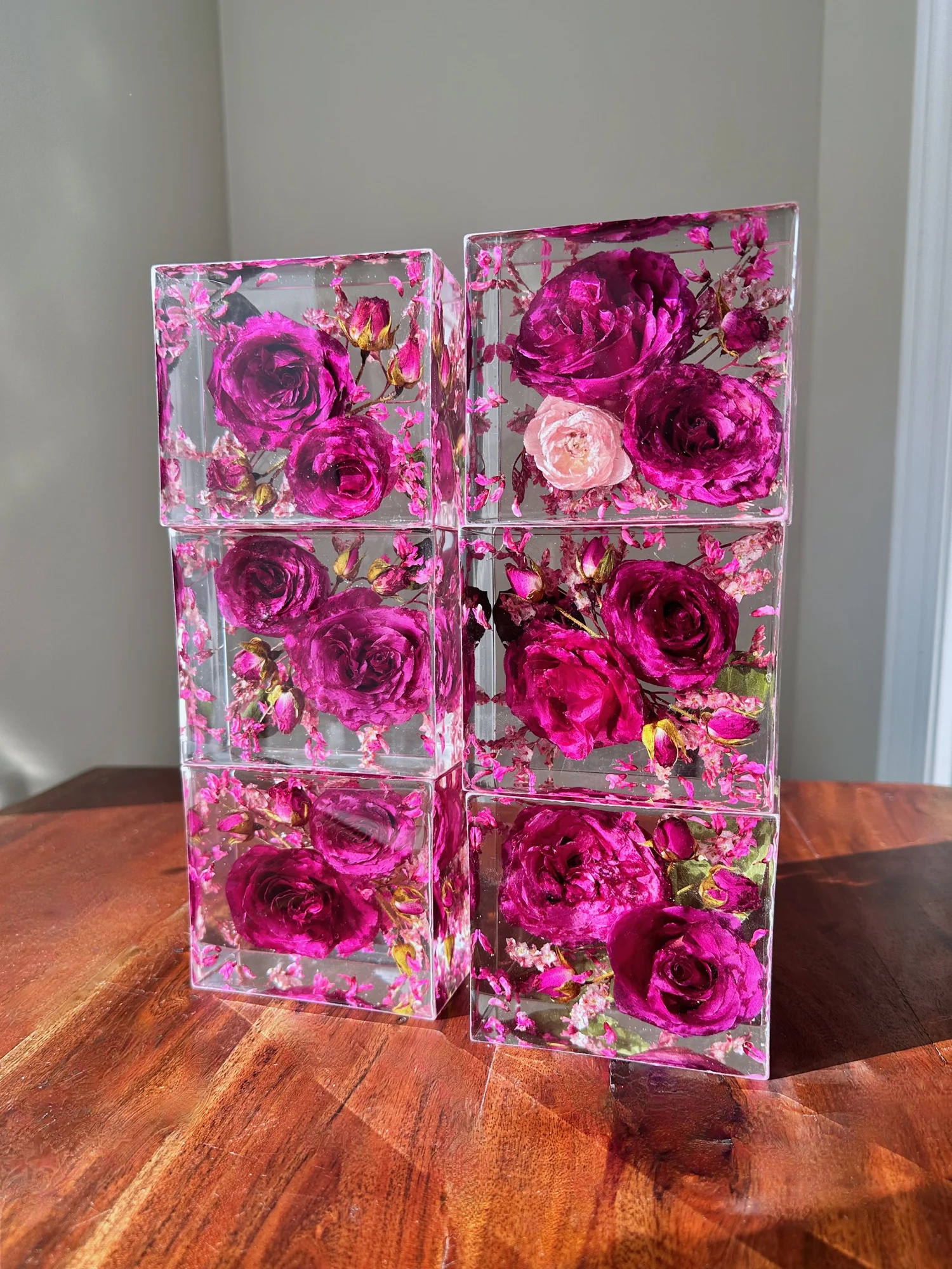 Custom Wedding Bouquet Preservation Block, Resin Flower Preservation ...