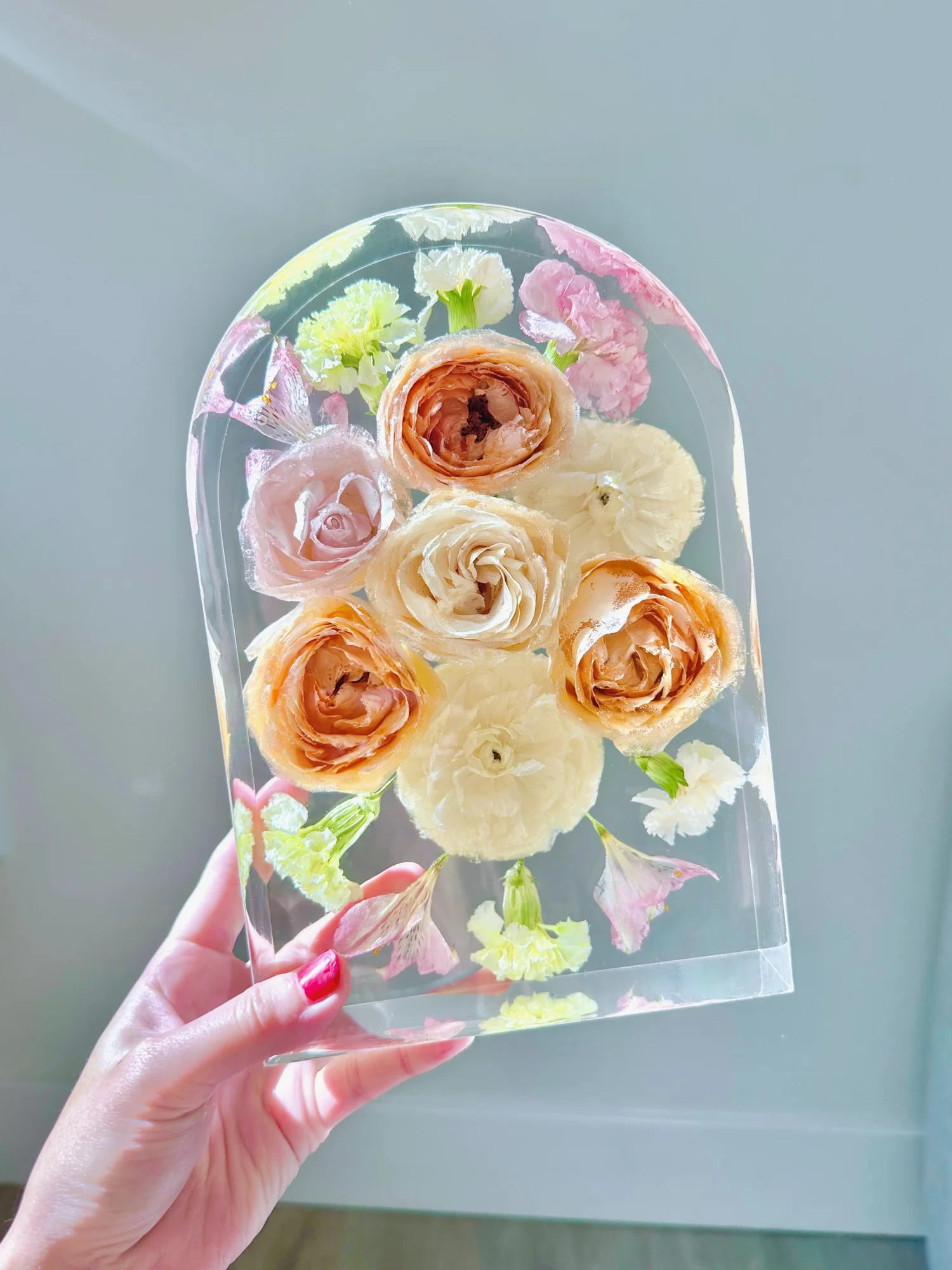 Custom Wedding Bouquet Preservation Block, Resin Flower Preservation ...