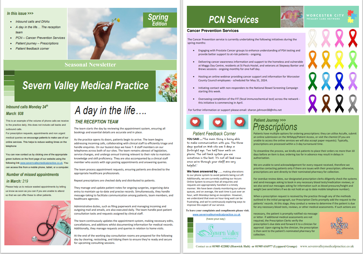 Seasonal Newsletter — Severn Valley Medical Practice