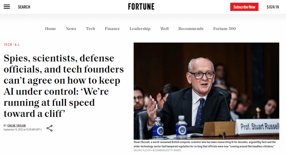 CEO’s Fortune interview on AI regulation — Decorte Future Industries