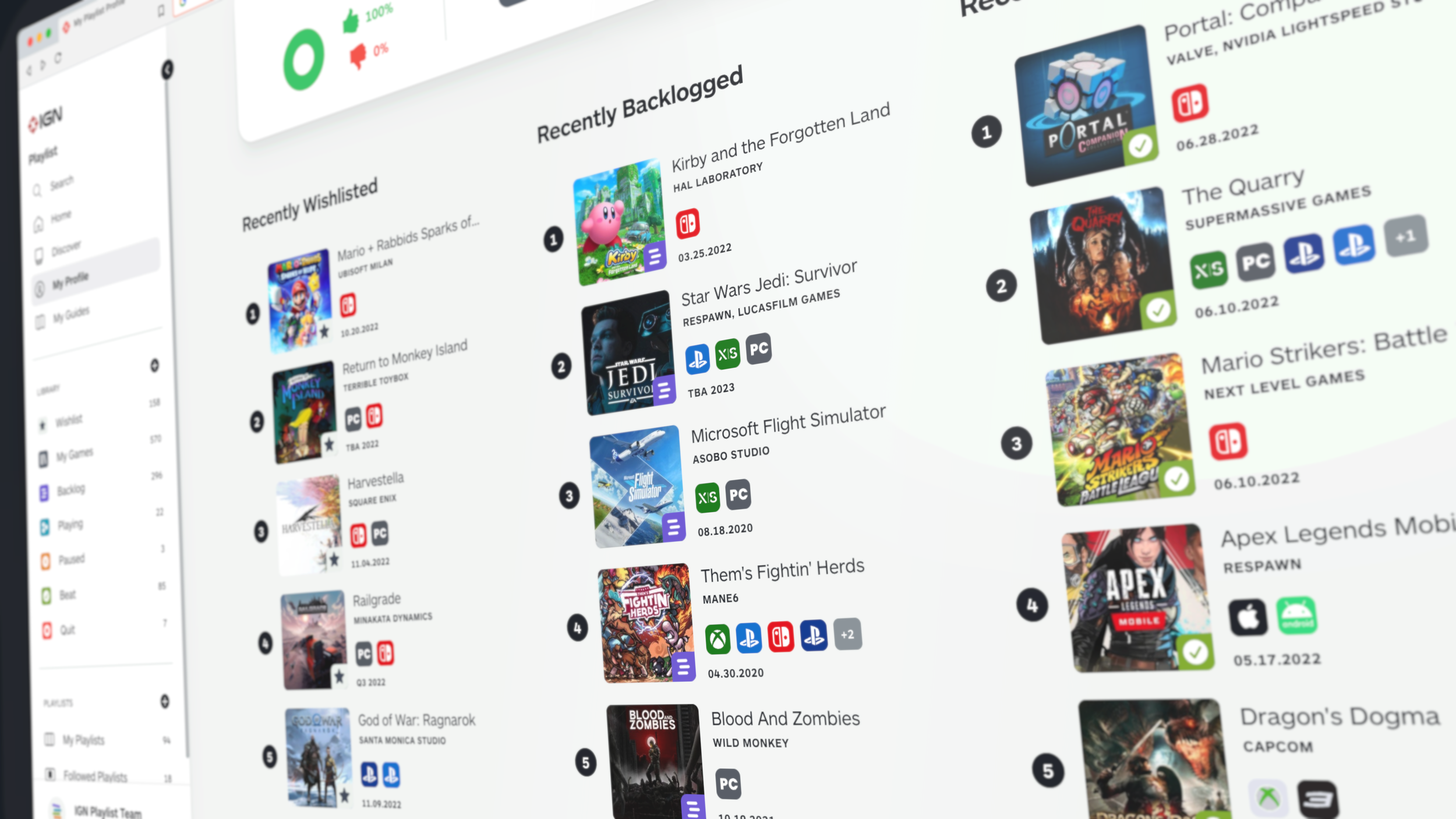 Your profiles just got better — IGN Playlist