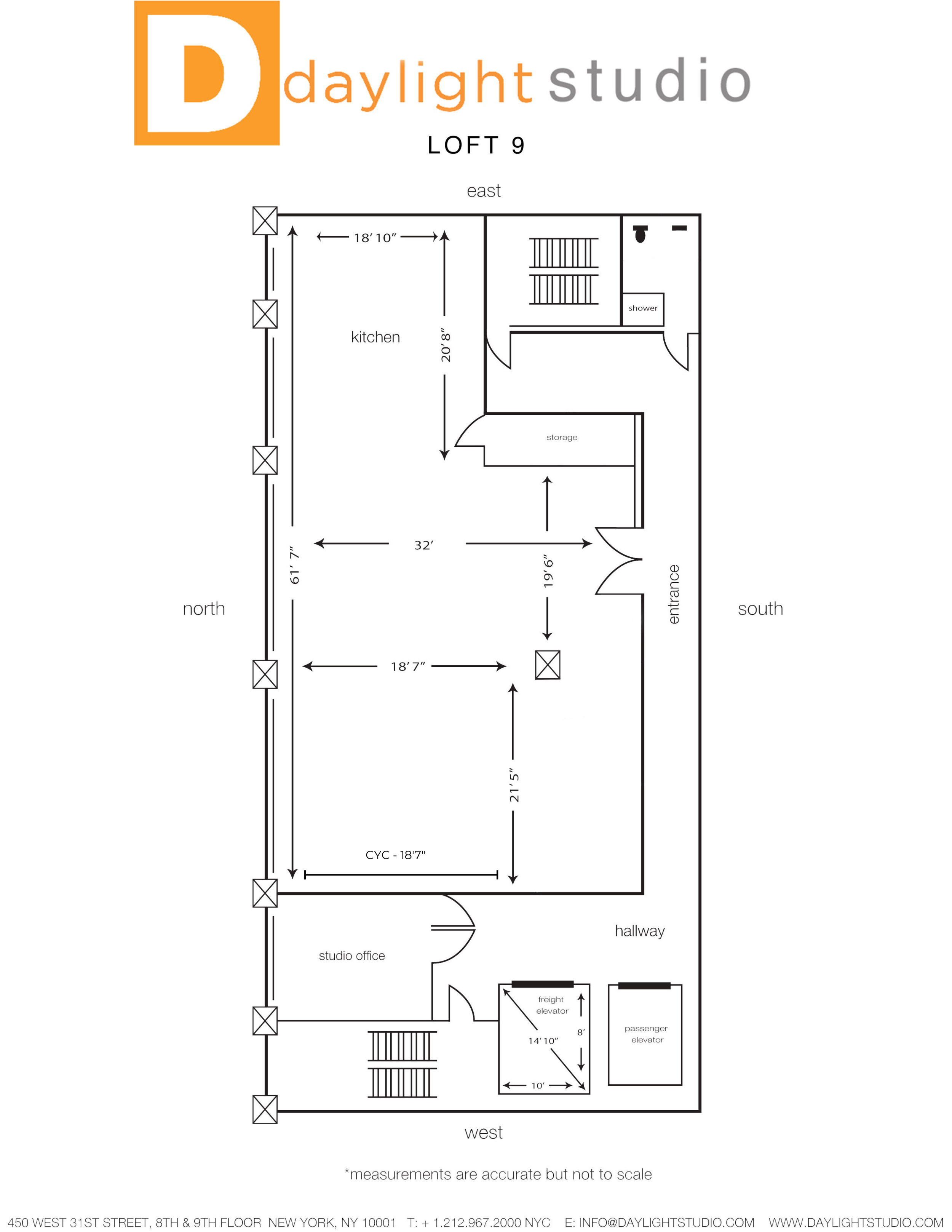 Loft 9 - Video, Film Photo Production Studio Rental in NYC — Daylight ...