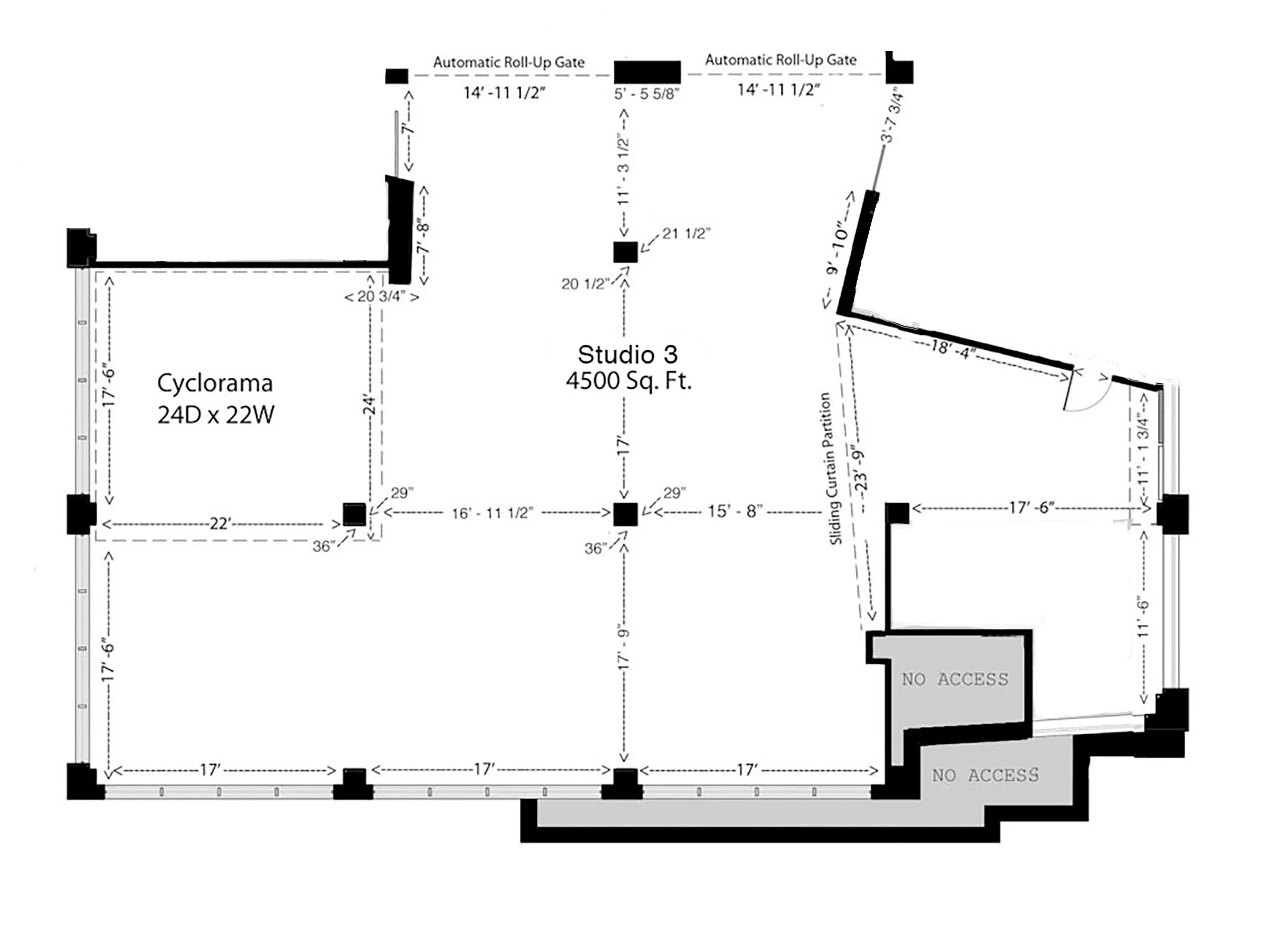 Studio 3 - Video, Film Photo Production Studio Rental in NYC. CYC 22 ...