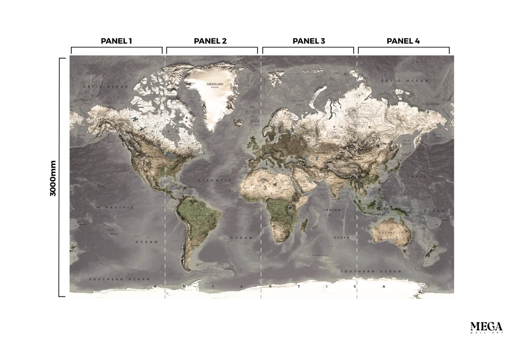 Antique World Map Wallpaper