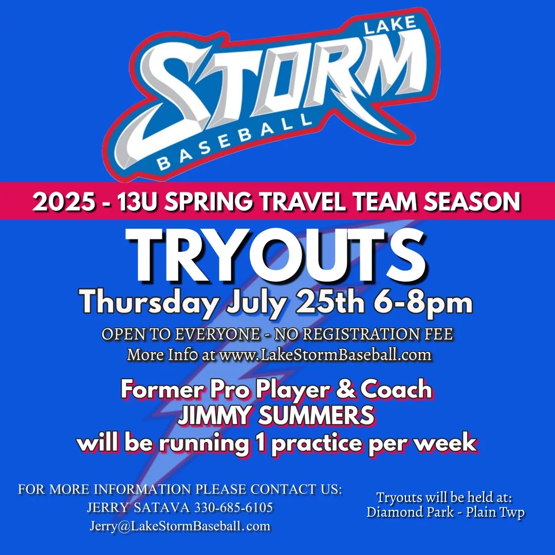 2025 Spring Tryouts — Lake Storm Baseball