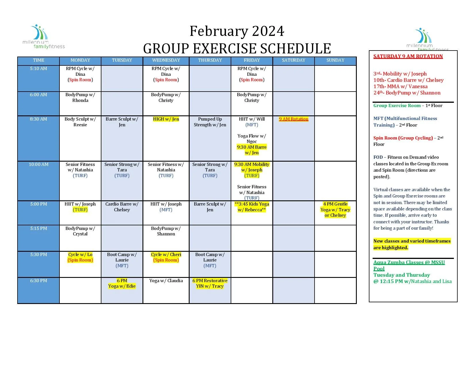 Group Exercise — Millennium Family Fitness