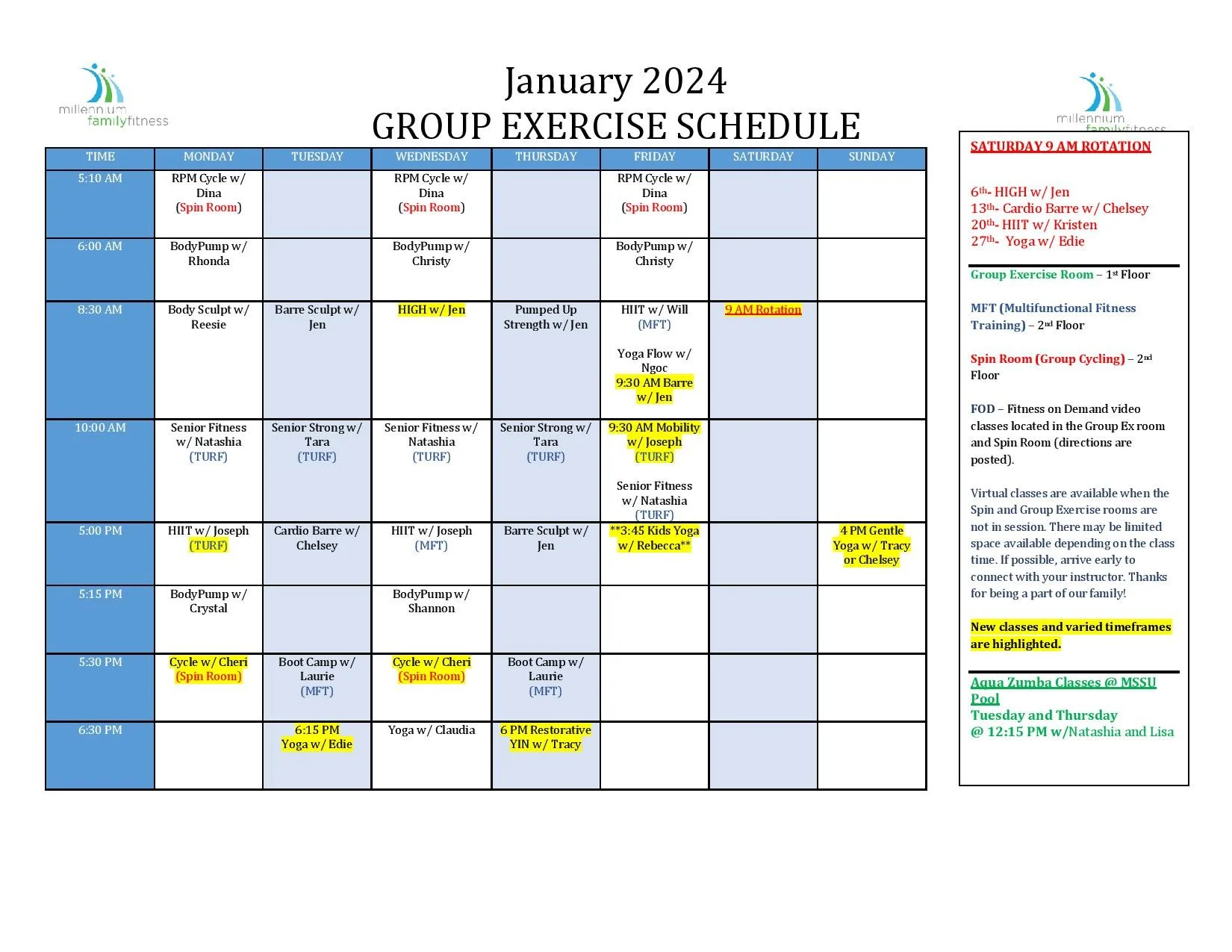 Group Exercise — Millennium Family Fitness