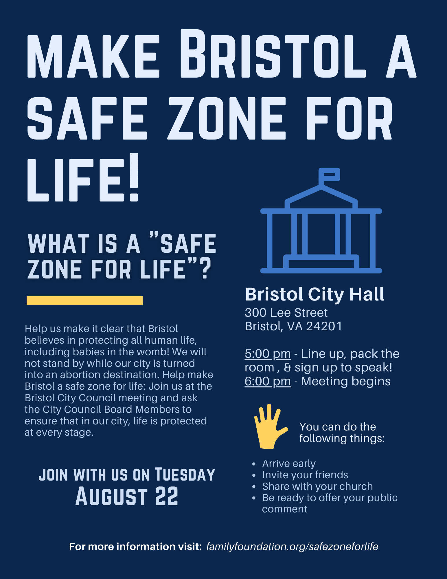 Safe Zone for Life — The Family Foundation