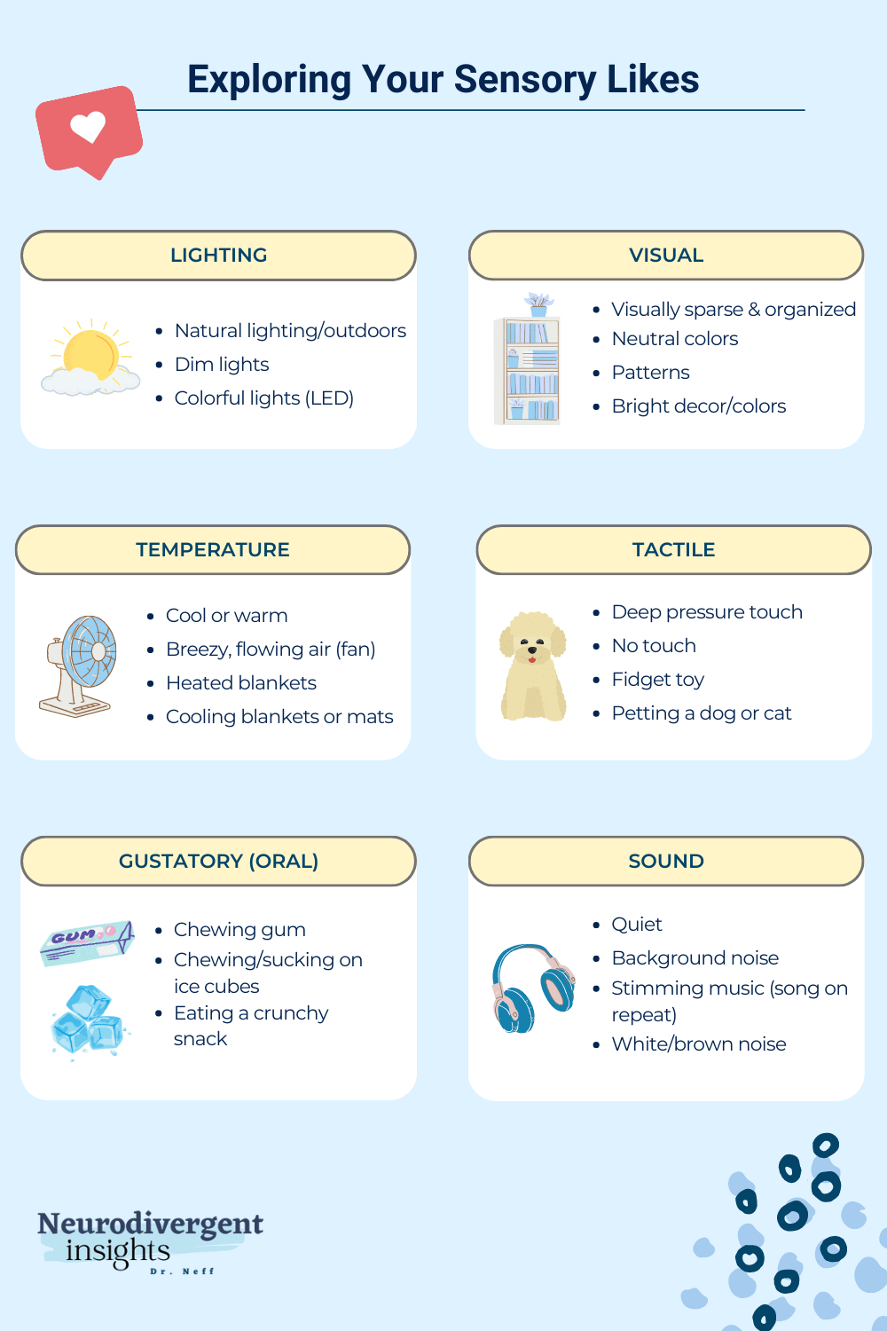 Discover Your Sensory Preferences The Complete Checklist — Insights Of