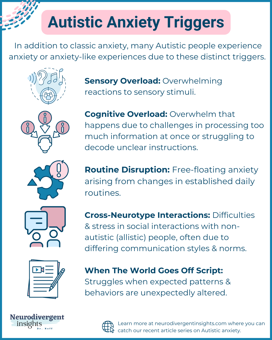 Autistic anxiety treatment is different than the standard