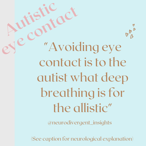 Avoiding Eye Contact